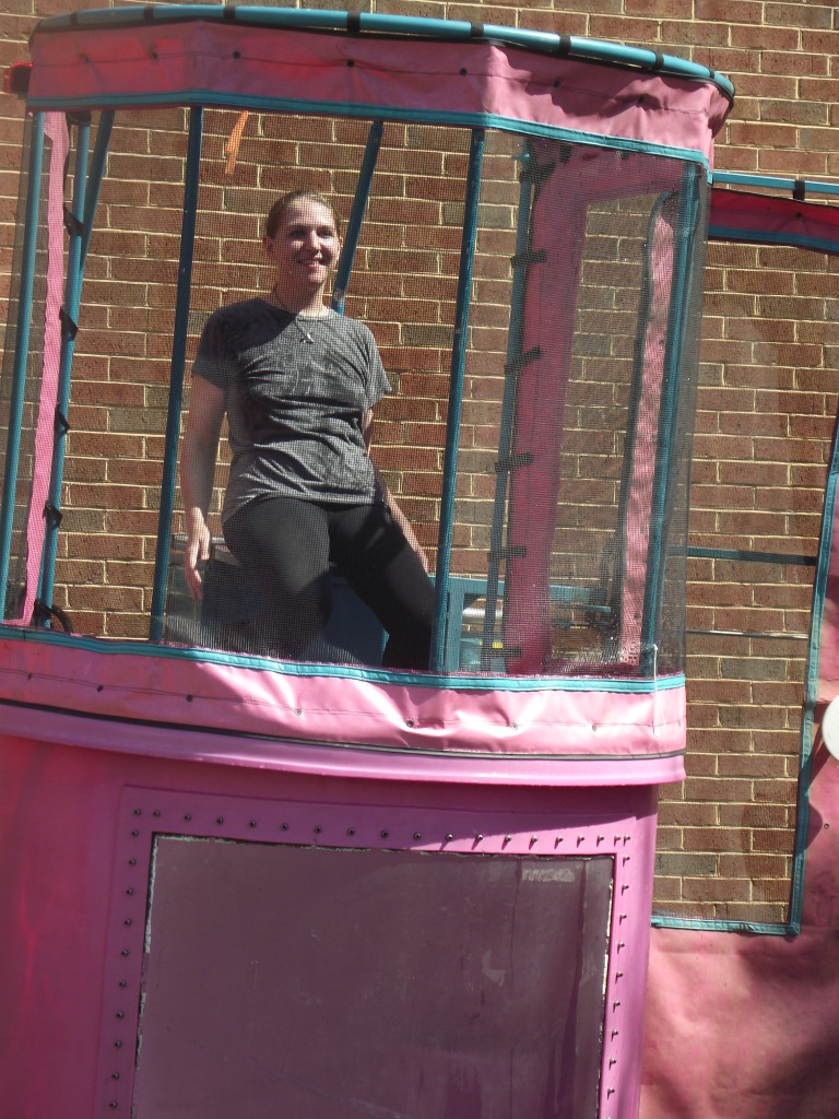 Jacqui Kovaleski Dunk Tank. Photo by Krista C. Petzold | The Forum